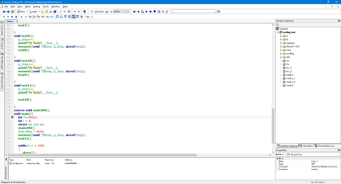 16. Start debug with debug tool bars.